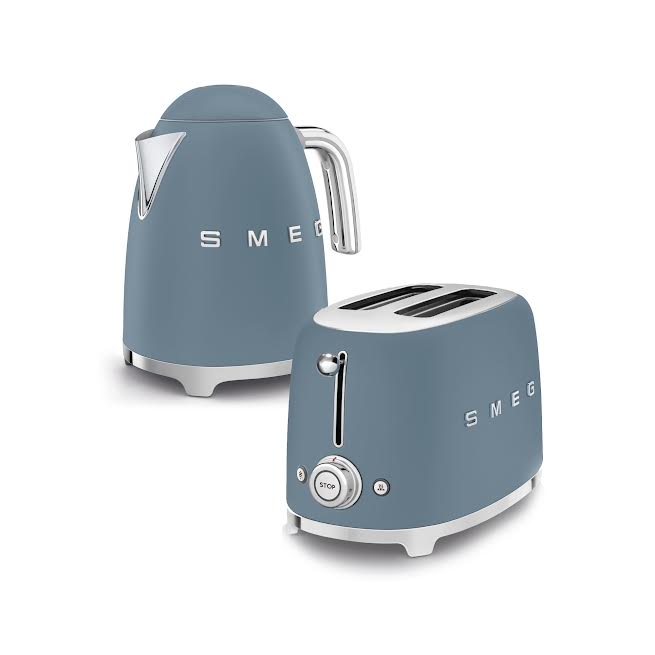 Smeg Kettle & Toaster Retro Matte Combo Storm Blue – The Culinarium