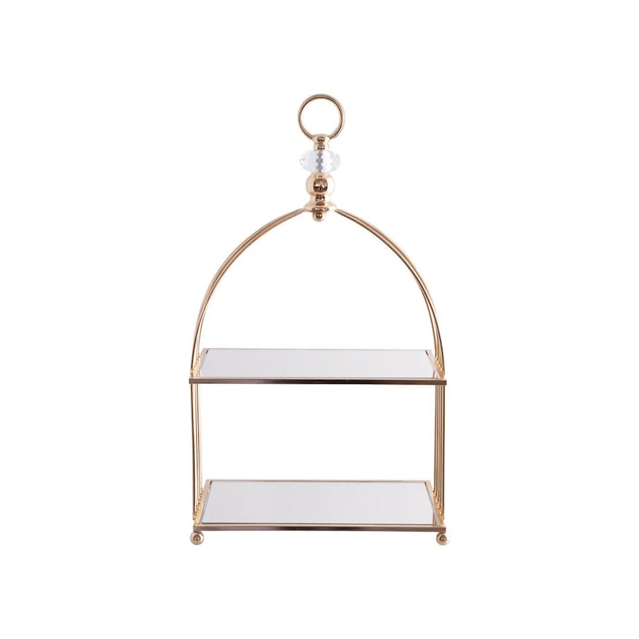 Urban Decor 48 x 26cm 2 Tier Display Stand Gold – The Culinarium