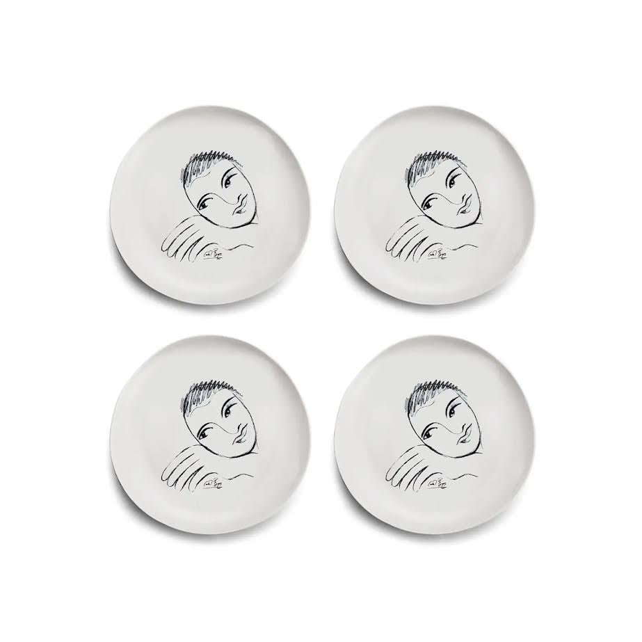 Carrol Boyes 4 Piece Let's Face It Dinner Plate Set White – The Culinarium