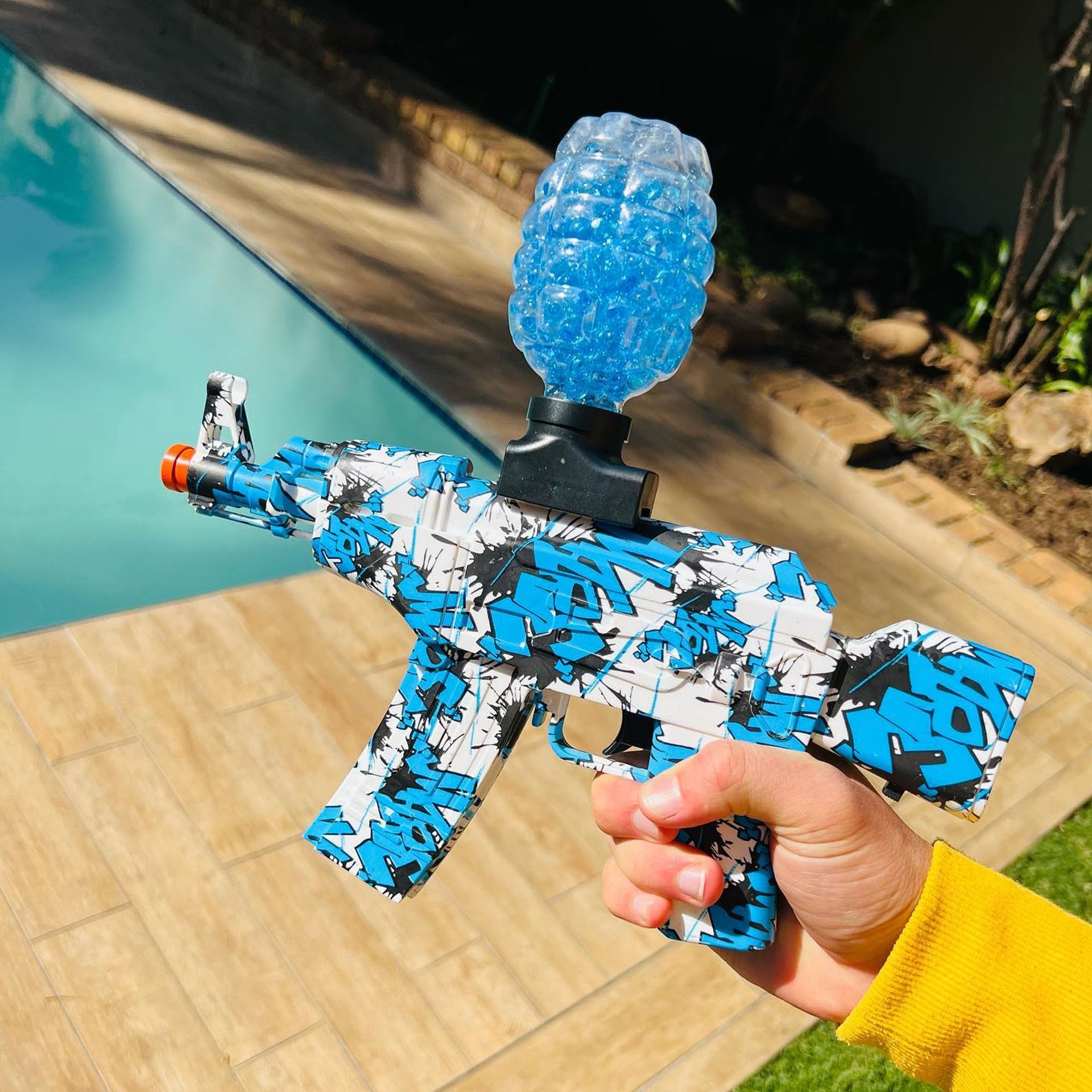 Shooting Elite Gel Blaster Toy Gun Blue, Black & White – The Culinarium