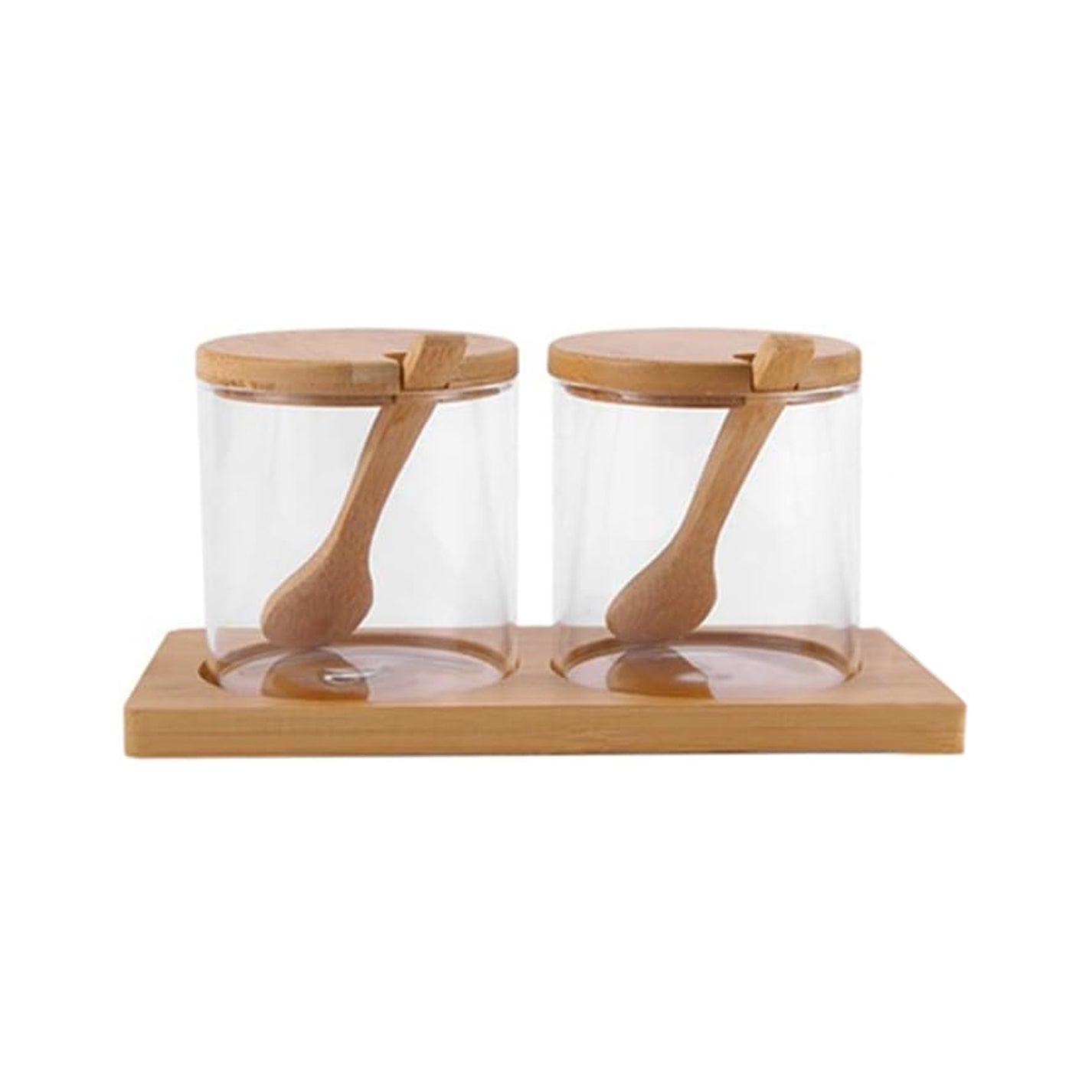 Aqua 2 Piece Condiment Canister Set Brown – The Culinarium