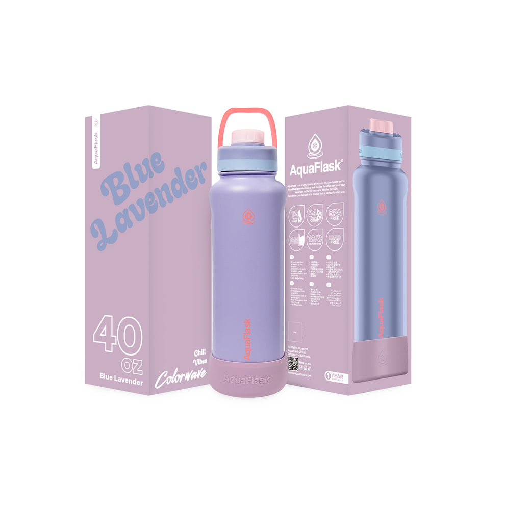 Aquaflask Colorwave Flipsip 1182ml Flask Blue Lavender – The Culinarium