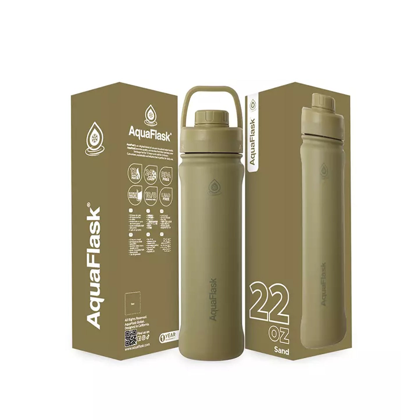 Aquaflask Sport 650ml Flask Sand – The Culinarium