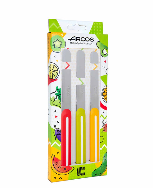 Arcos 3 Piece B Line Series Knife Set - Red, Yellow & Green – The ...