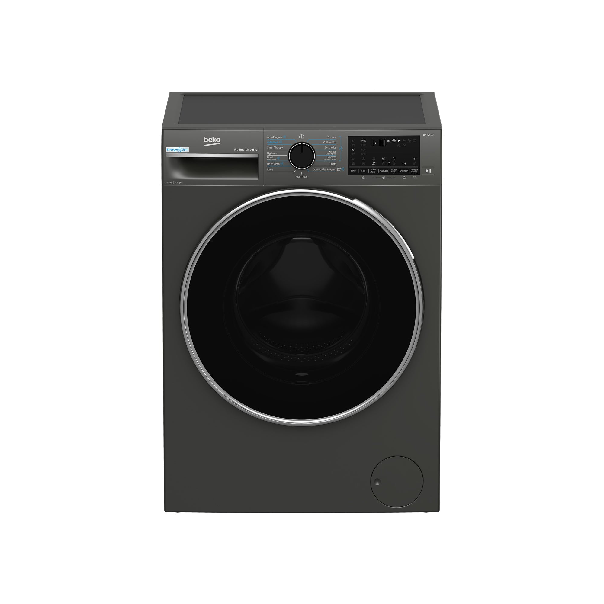 Beko 10kg Front Loader Washing Machine Twilight Grey – The Culinarium
