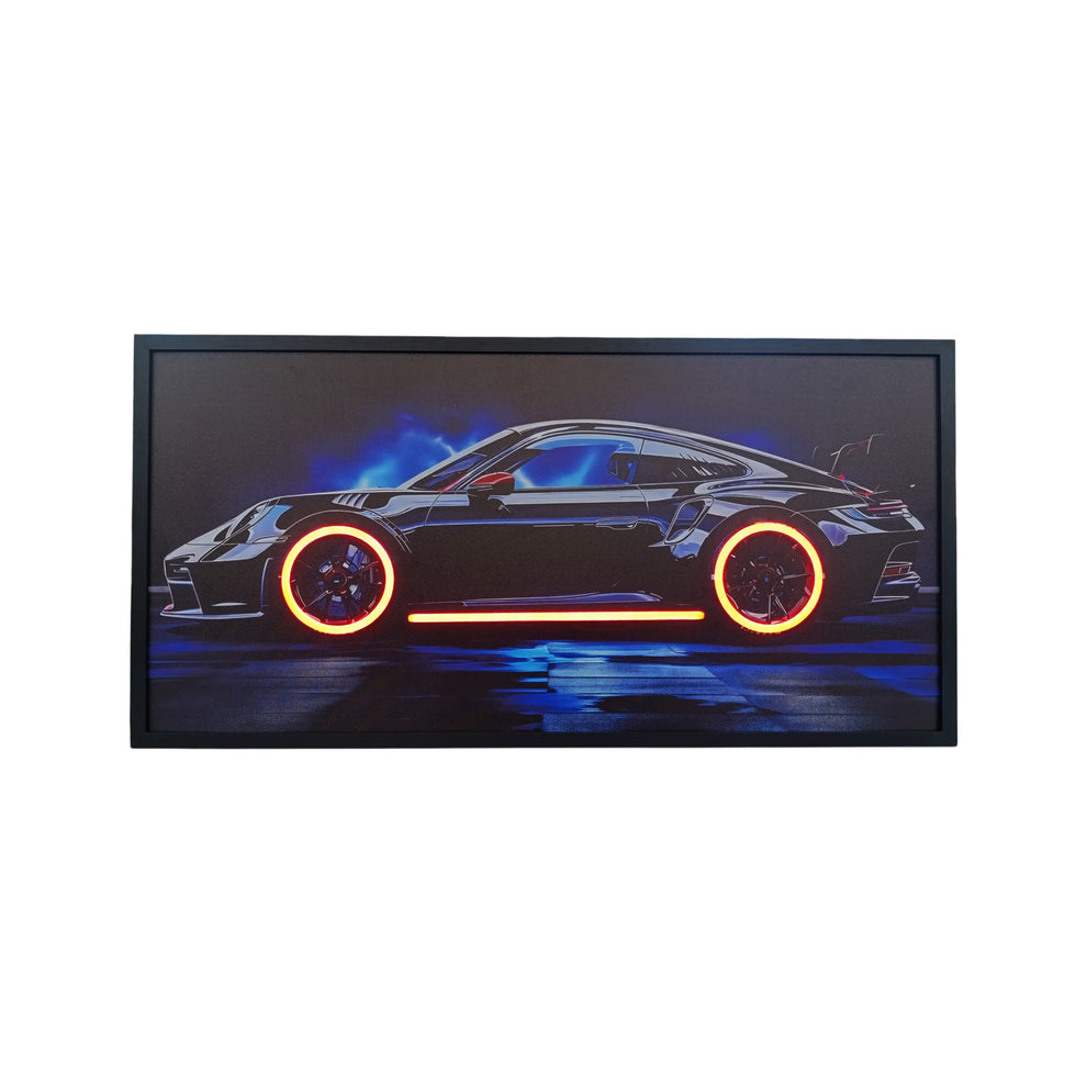 100 x 40cm Car Frame with Lights Black – The Culinarium