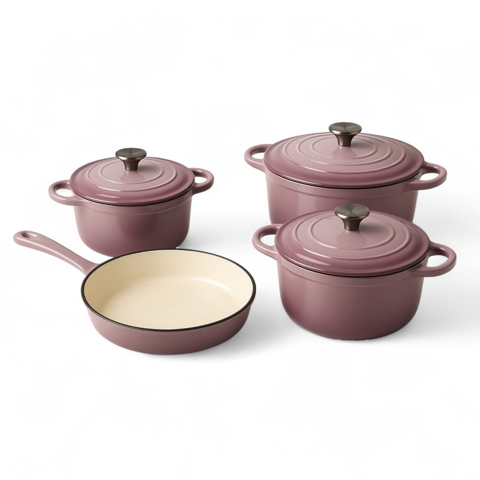 CH 7 Piece Cast Iron Pot Set Pink – The Culinarium