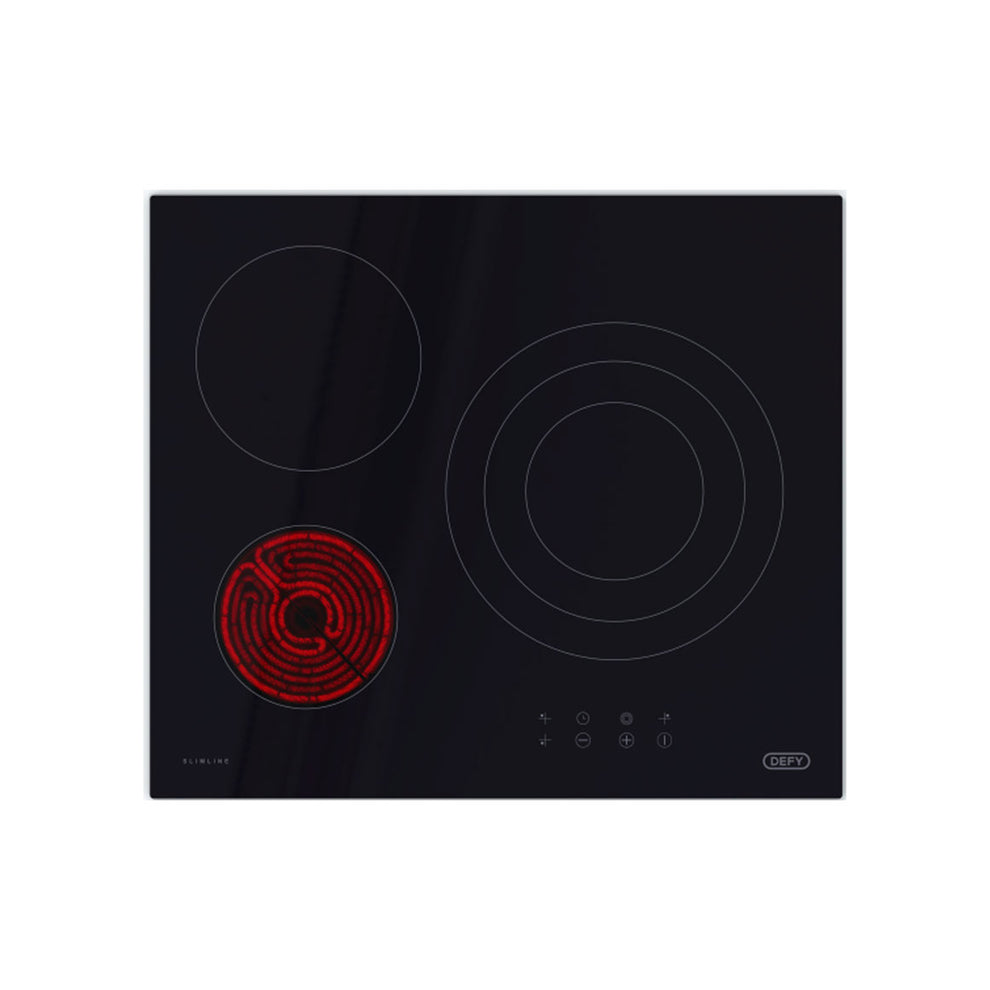Defy 60cm 3 Plate Vitroceramic Hob Black – The Culinarium