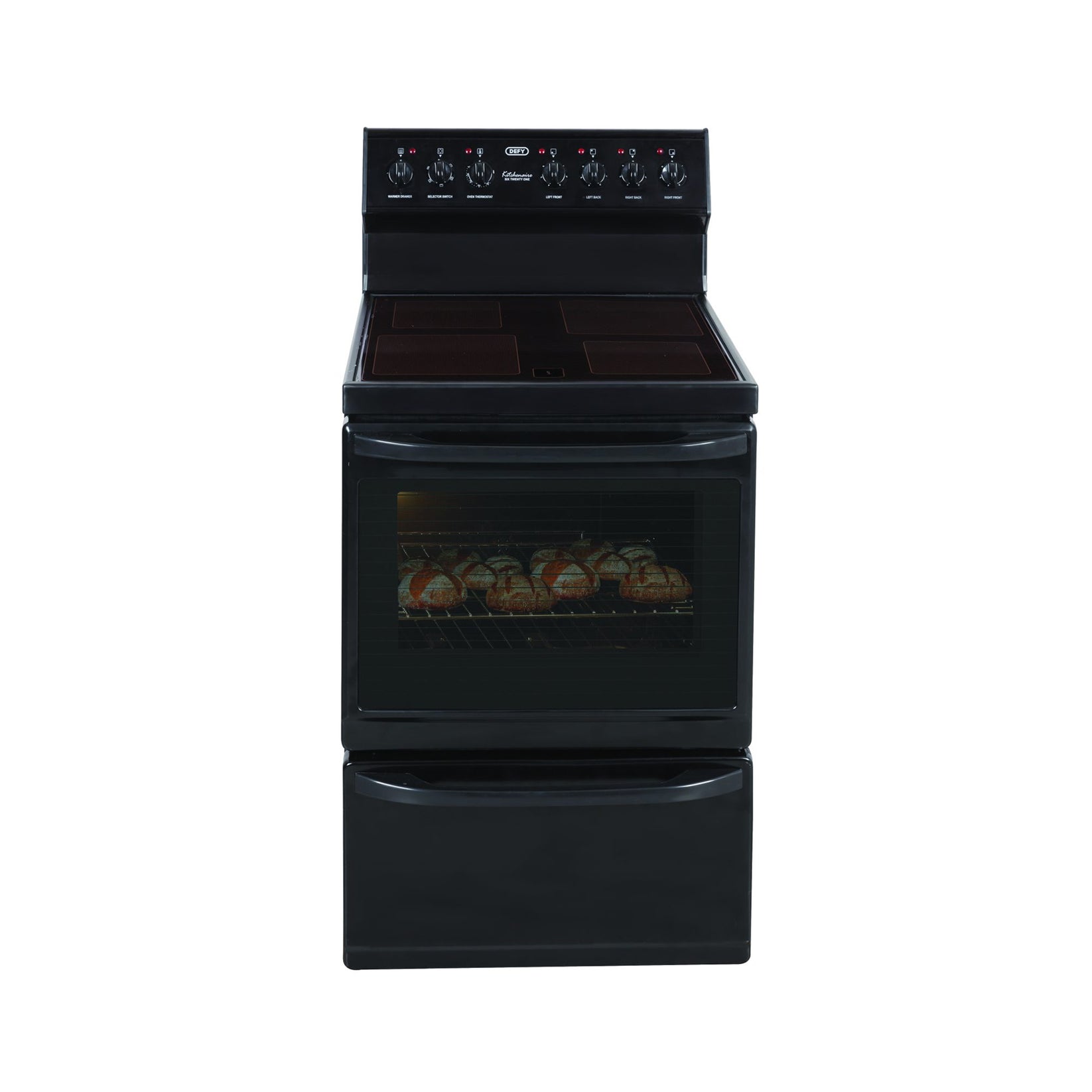 Defy 600 Series Kitchenaire 635 Vitroceramic Multifunction Stove Black ...