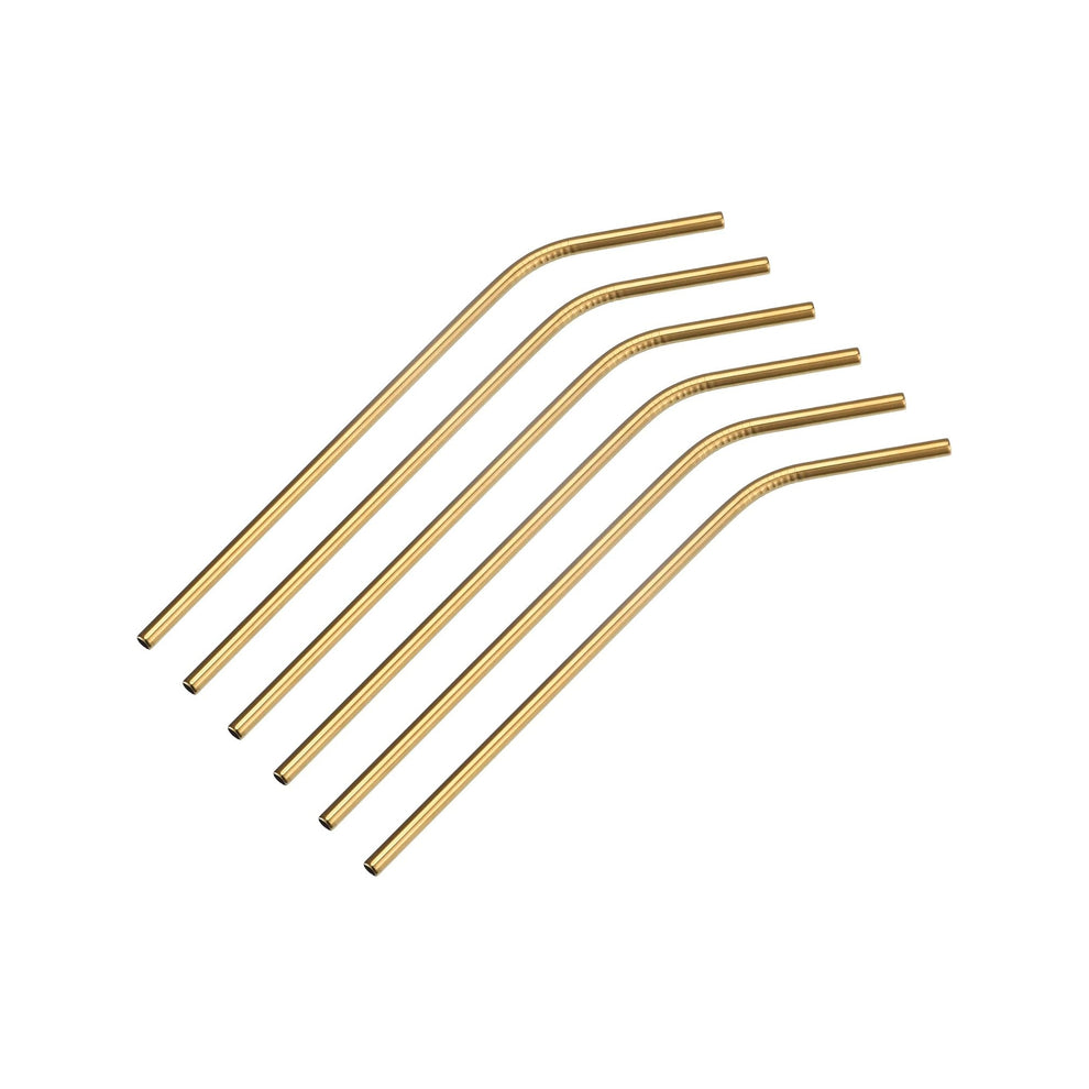 Aqua Curved Straws Gold – The Culinarium