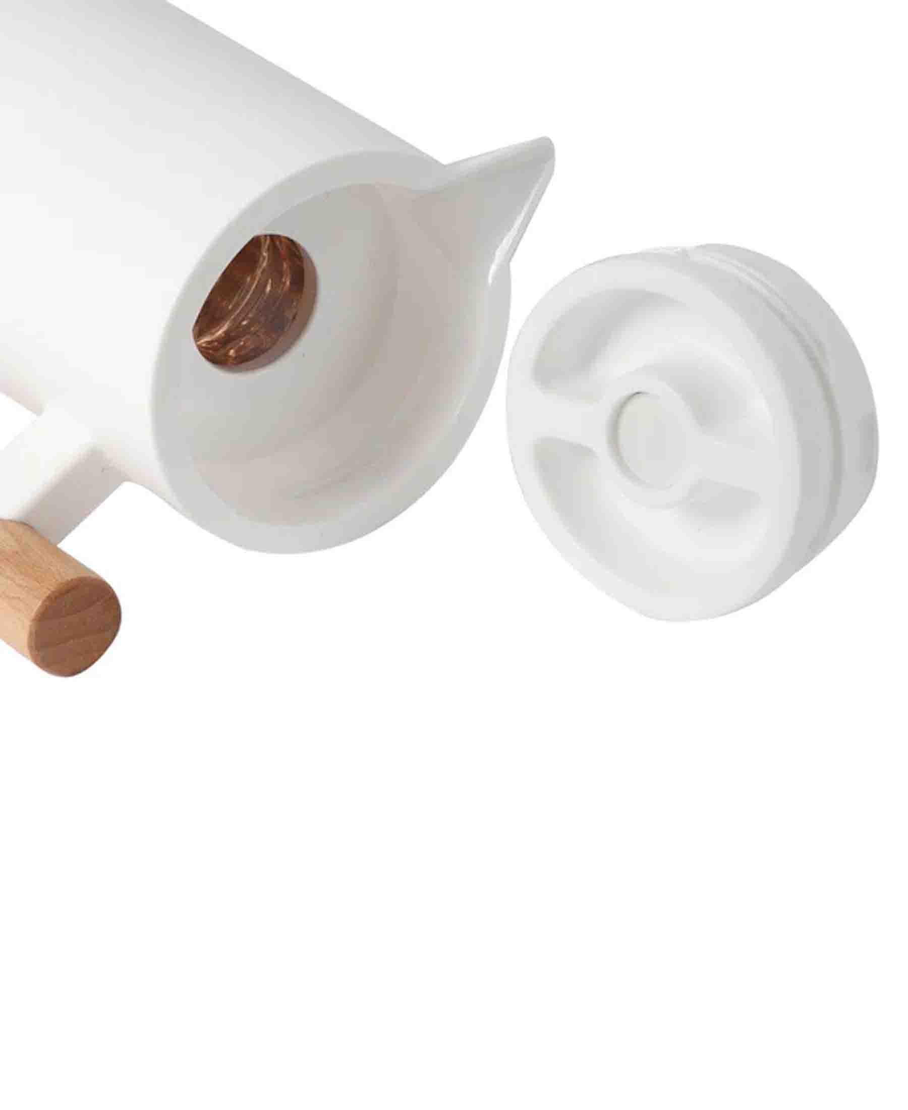 Kitchen Life 1Lt Vacuum Jug Flask - White – The Culinarium