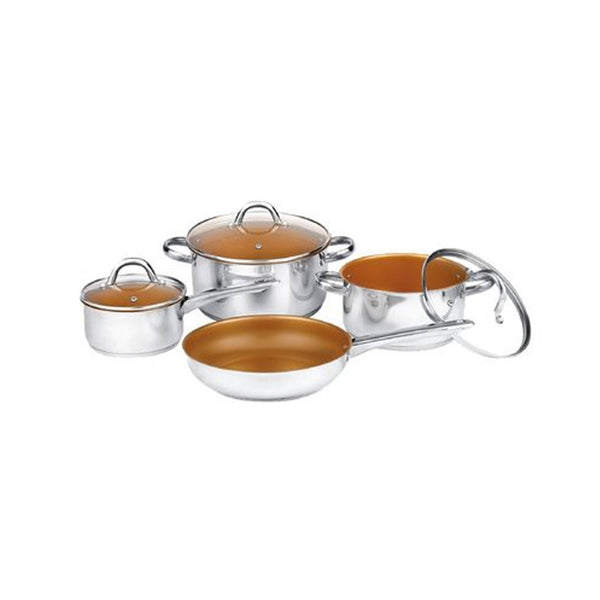 Legend 7 Piece Retro Chef Non-Stick Cookware Set Silver – The Culinarium