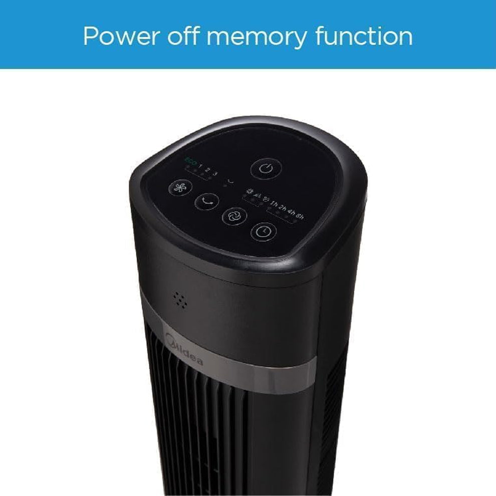 Midea Tower Stand Fan Black – The Culinarium