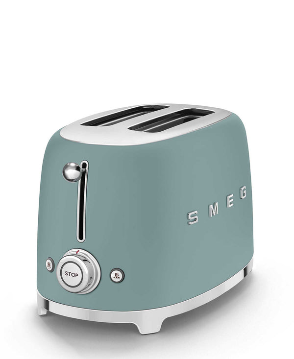 Smeg Retro 2 Slice Matte Toaster - Emerald Green – The Culinarium