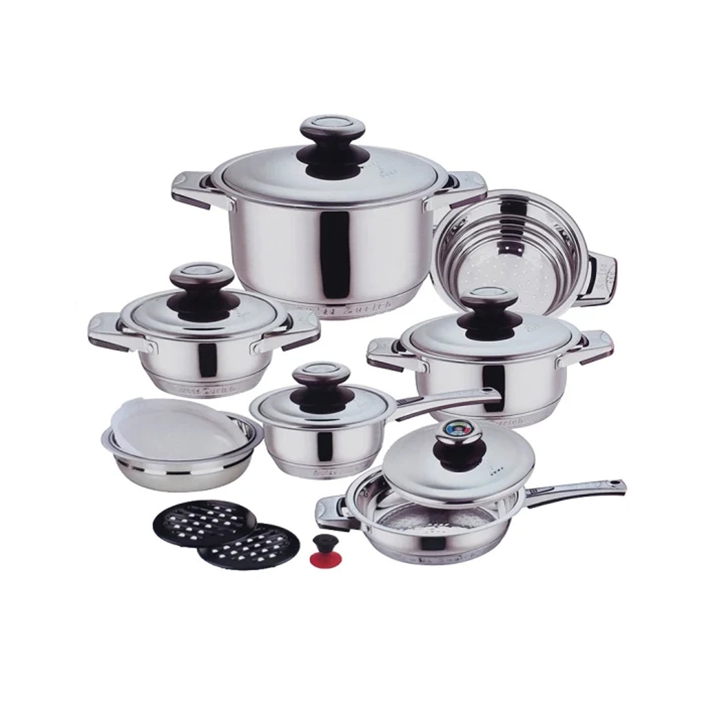 Swiss Zurich Z Line 16 Piece 9 Layers Capsulated Bottom Cookware Set S ...