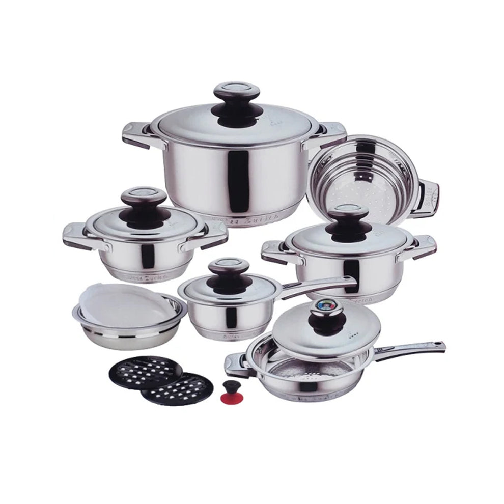 Swiss Zurich Z Line 16 Piece 9 Layers Capsulated Bottom Cookware Set S ...