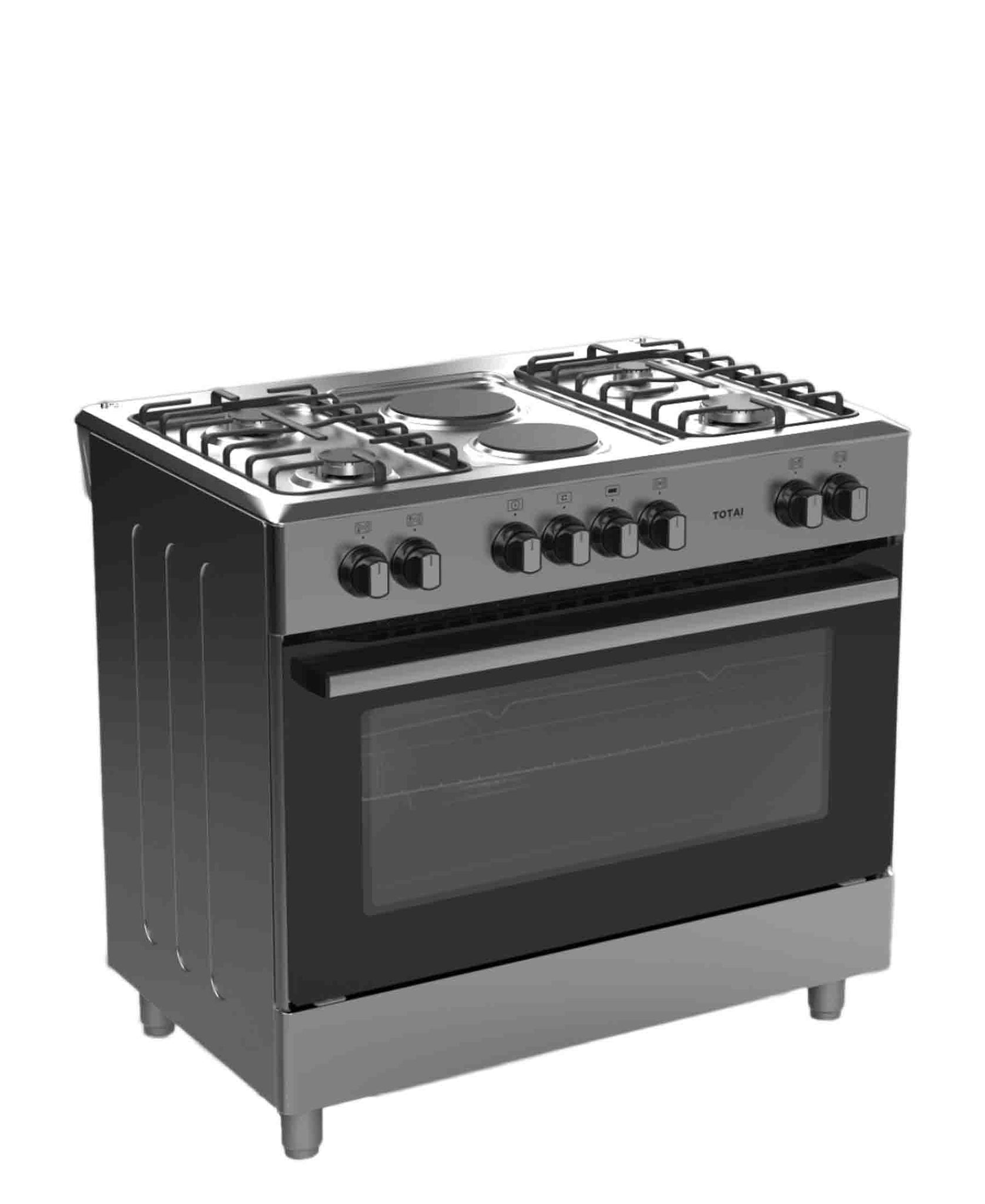 TOTAI TS 90cm 4 Burner Gas Cooker - Silver – The Culinarium