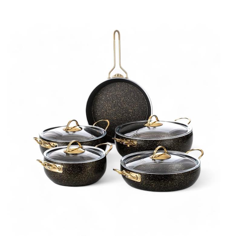 Leydi Elite 9 Piece Cookware Set Black – The Culinarium