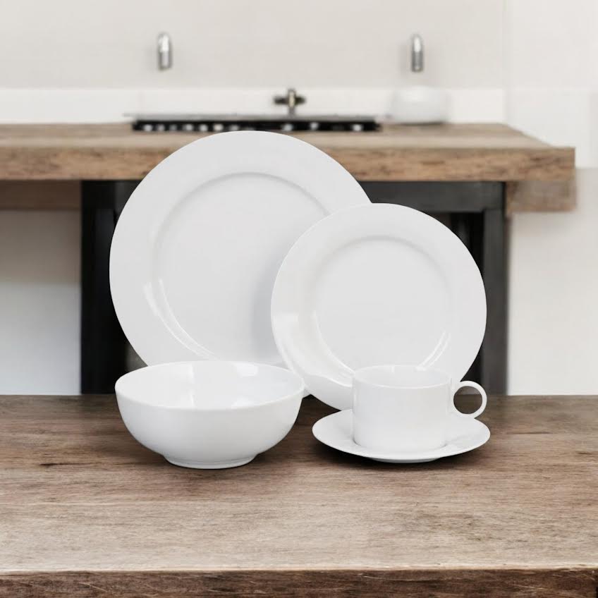 Smeg 20 Piece Porcelain Dinner Set White – The Culinarium