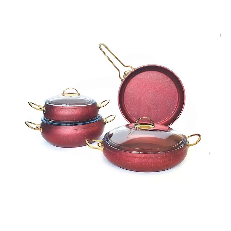 Leydi Elite Ruby 7 Piece Cookware Set Red – The Culinarium