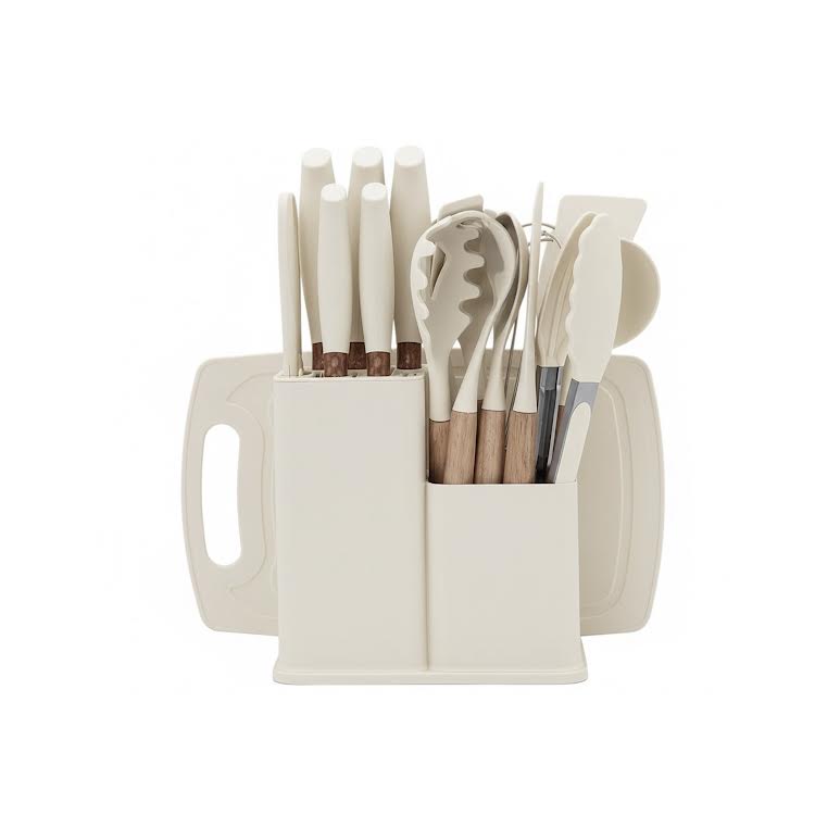 19 Piece Kitchen Utensil Set Cream – The Culinarium