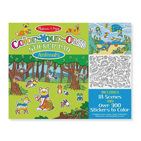 Melissa & Doug Colour Your Own Sticker Pad - Animals – The Culinarium