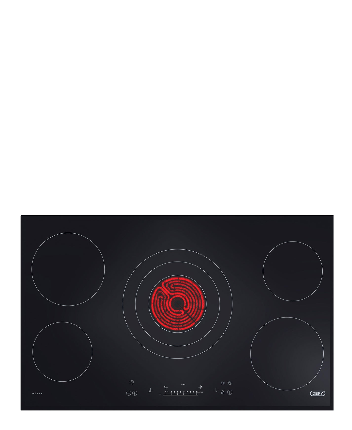 Defy 5 Plate Gemini Touch Control Vitroceramic Hob - Black – The Culinarium