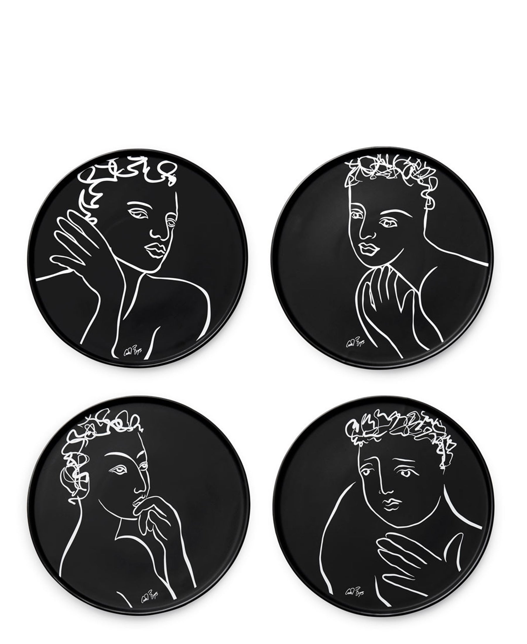 Carrol Boyes 4 Piece Compelling Side Plate - Black – The Culinarium