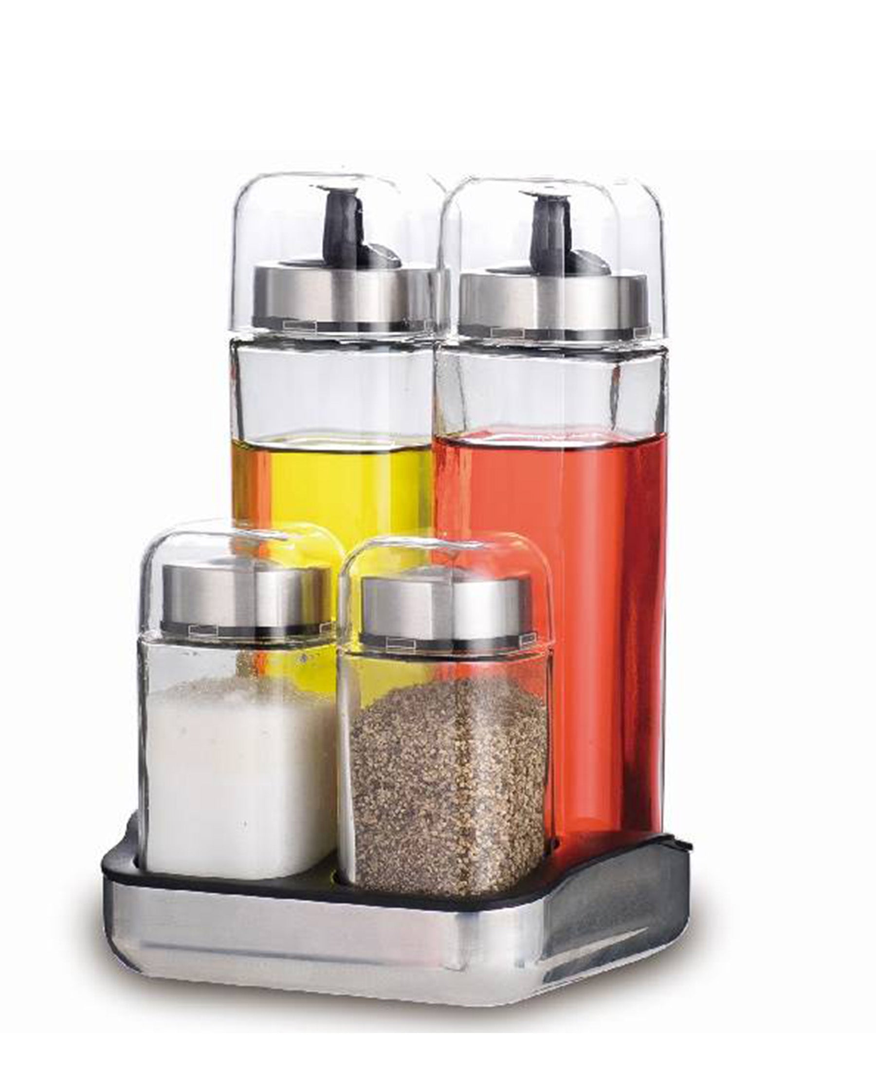 Aqua Salad Dressing With Rack - Silver – The Culinarium