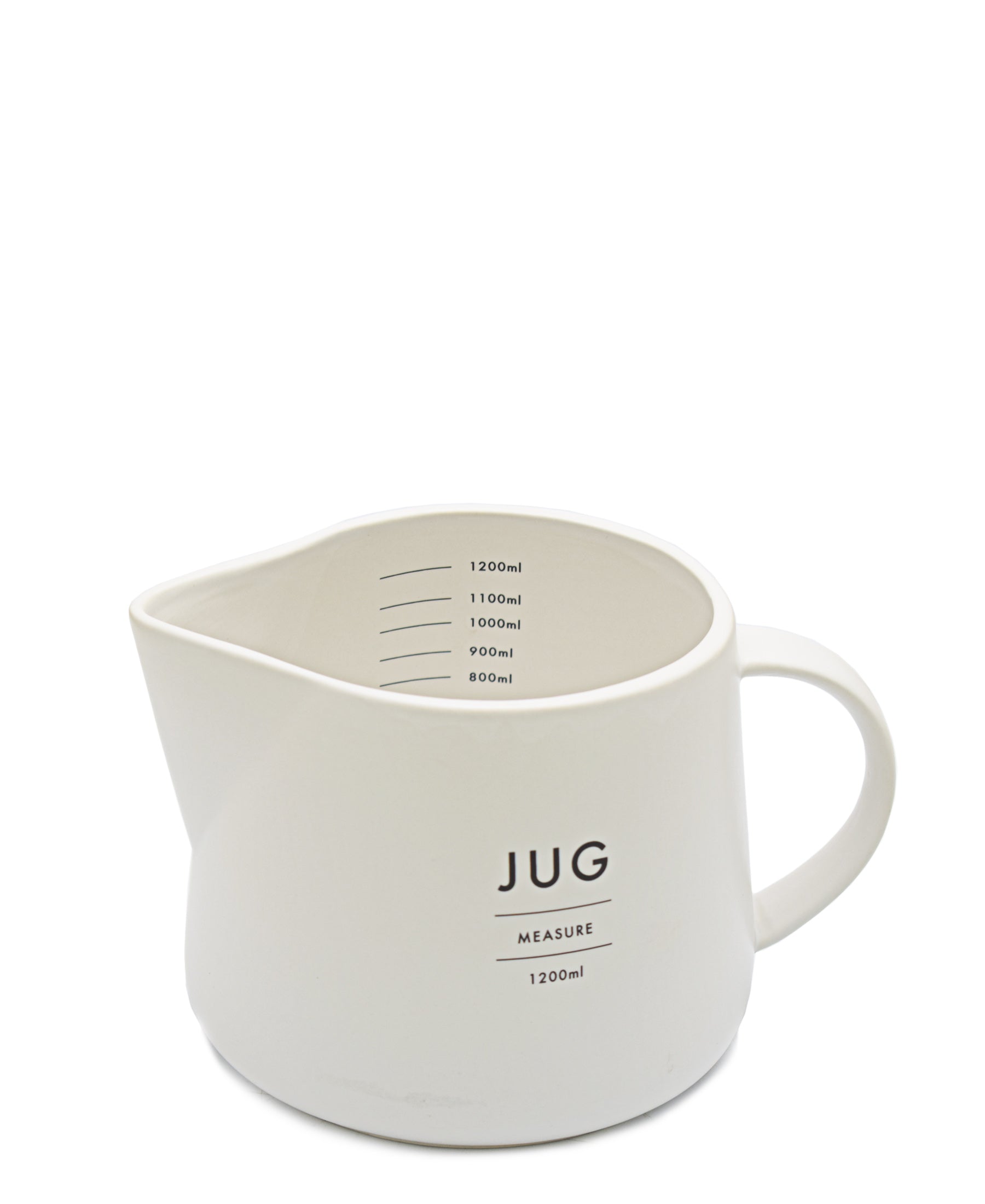 Eetrite 1.2L Stoneware Measuring Jug - White – The Culinarium