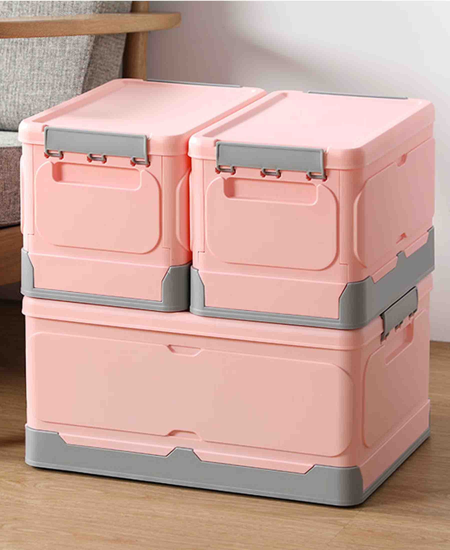 Fine Living Small Foldable Storage Clip Boxes - Pink – The Culinarium
