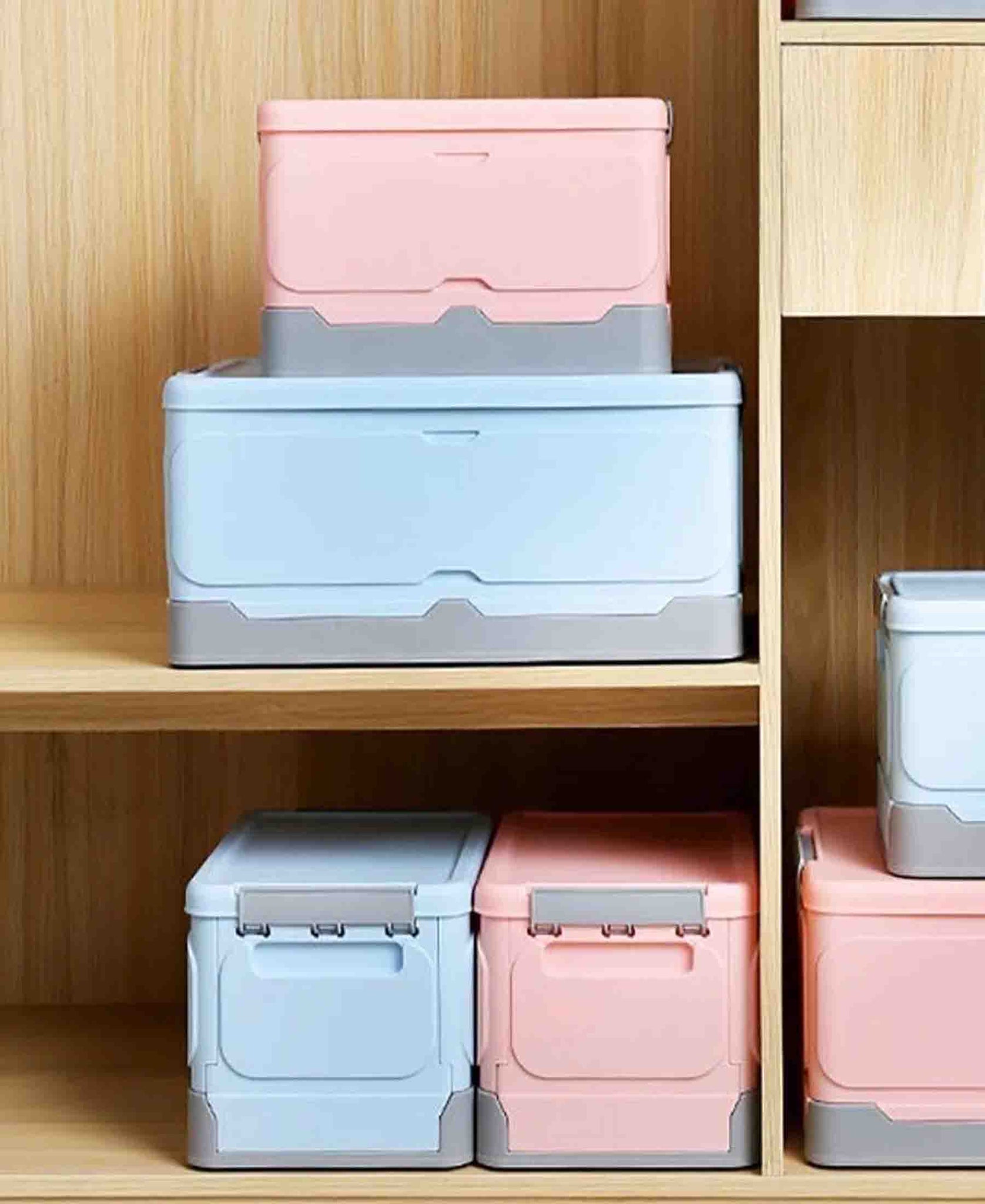 Fine Living Large Foldable Storage Clip Boxes - Blue – The Culinarium