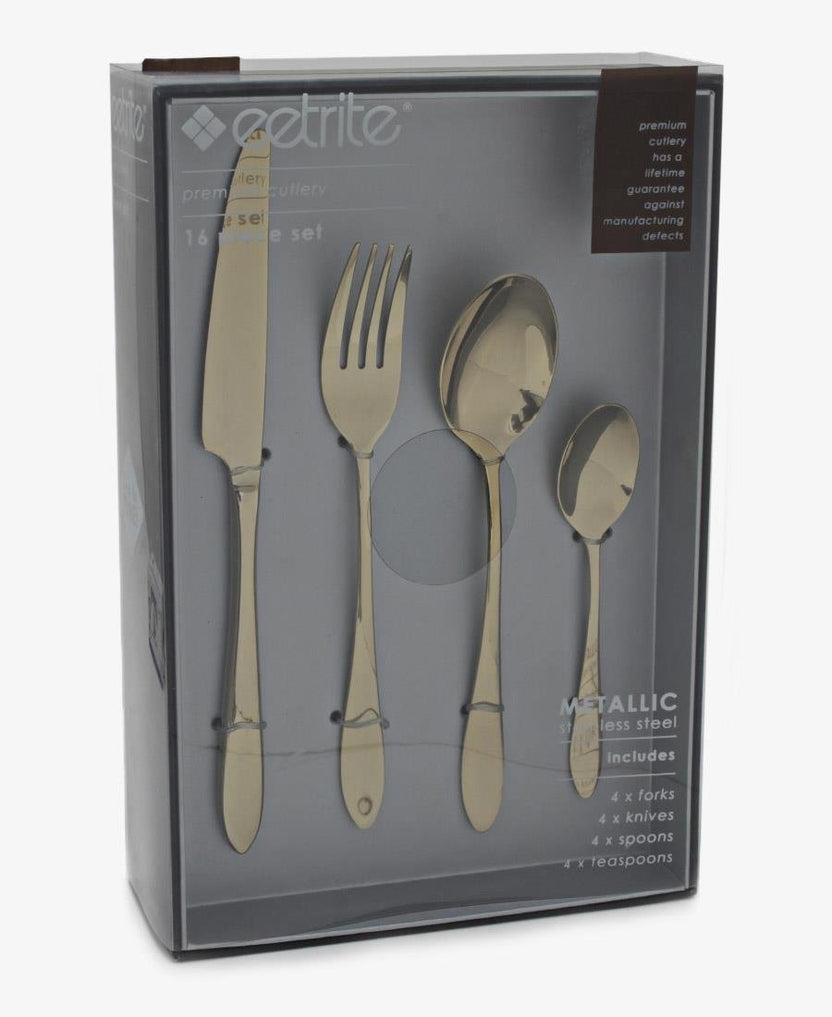 Eetrite 16 Piece Premium Cutlery Set - Gold – The Culinarium