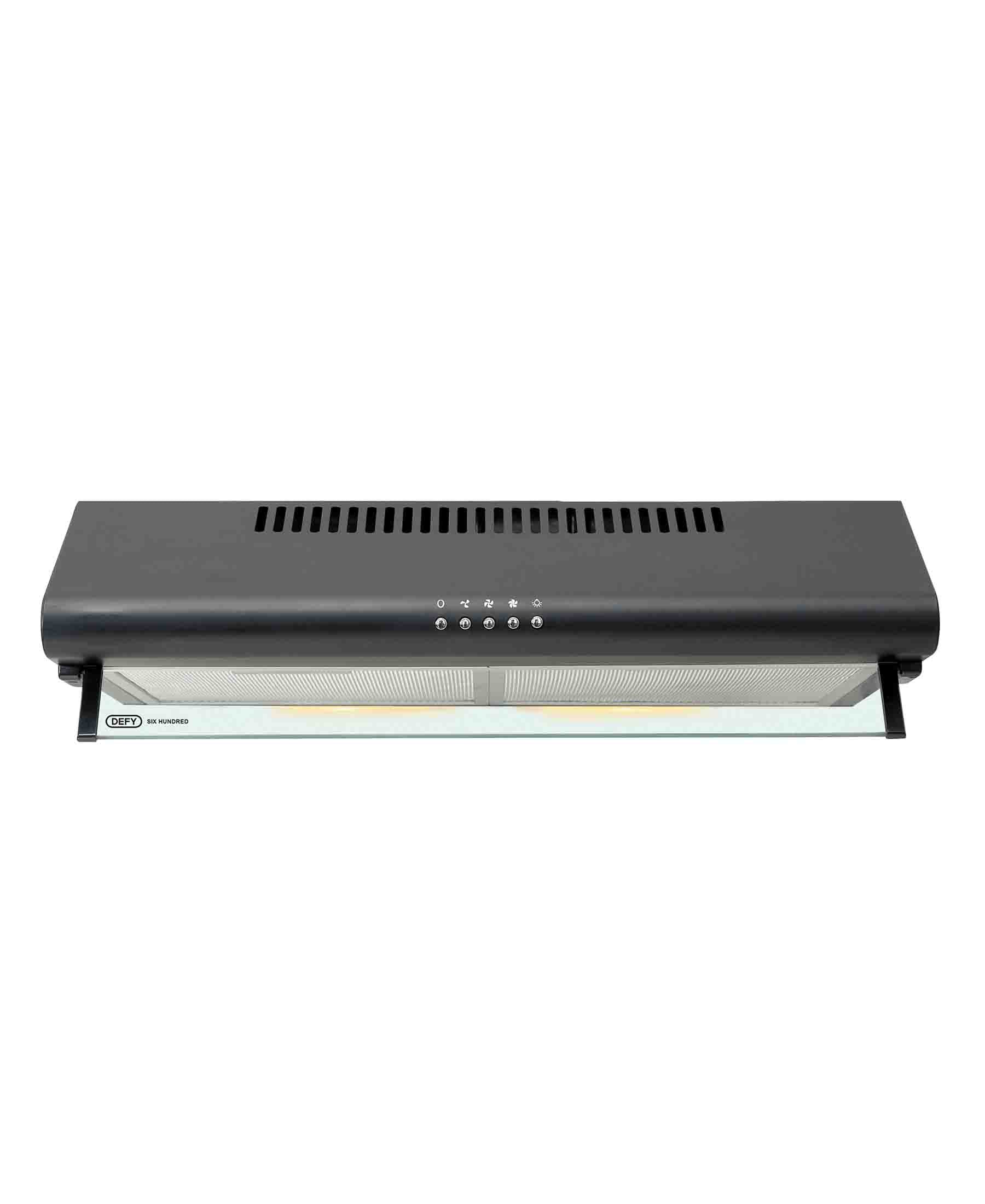Defy 60cm Cooker Hood - Black – The Culinarium