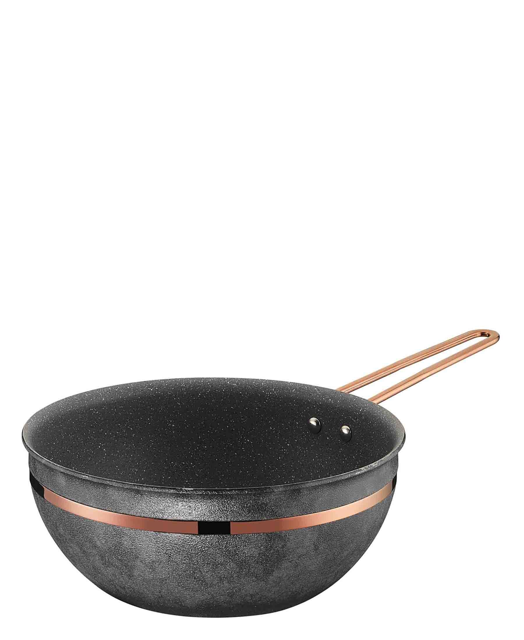 Brioni Royal Stone 26cm Granite Wok Pan - Anthracite & Copper – The ...
