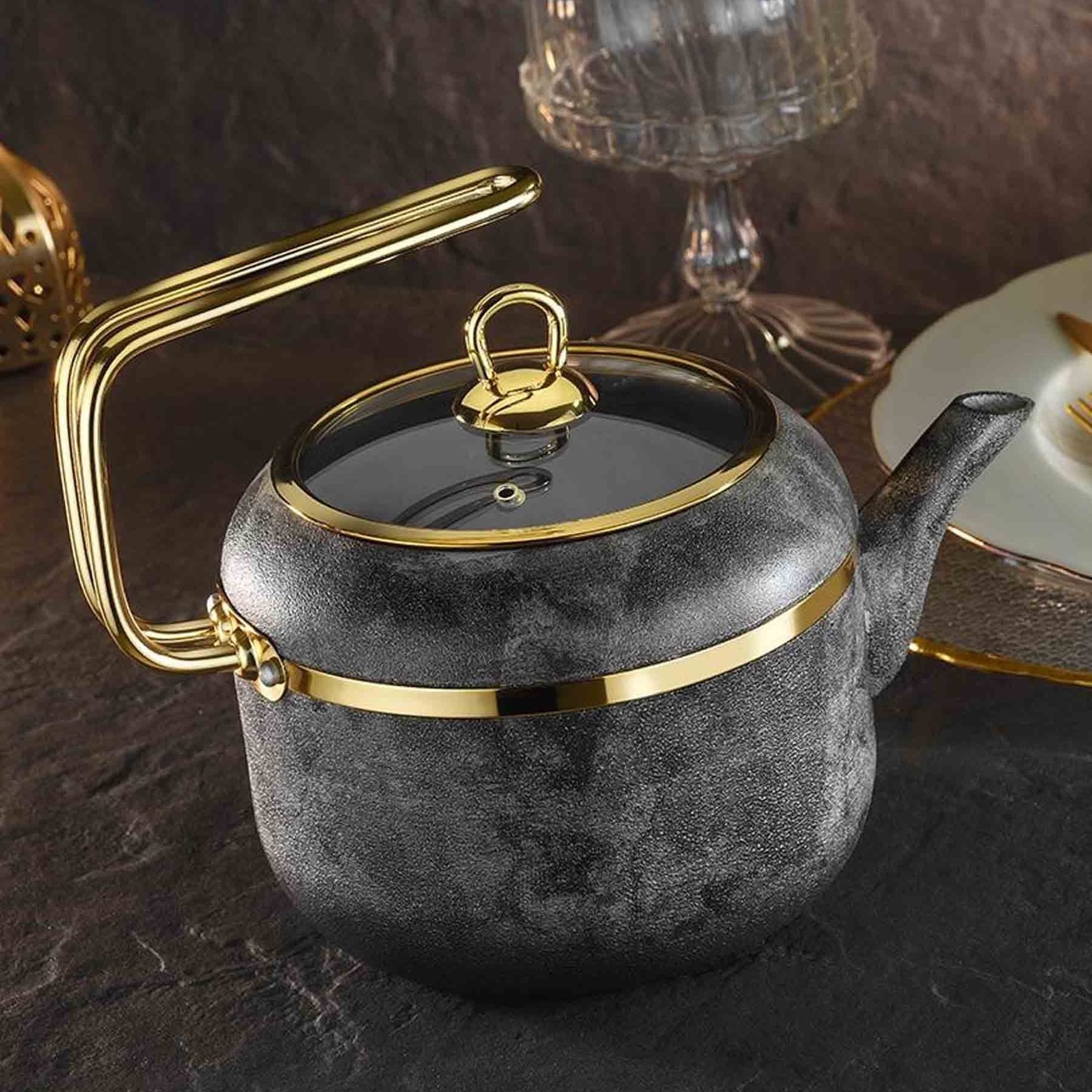 Brioni Royal Stone 2,5L Teapot - Sandstone & Gold – The Culinarium