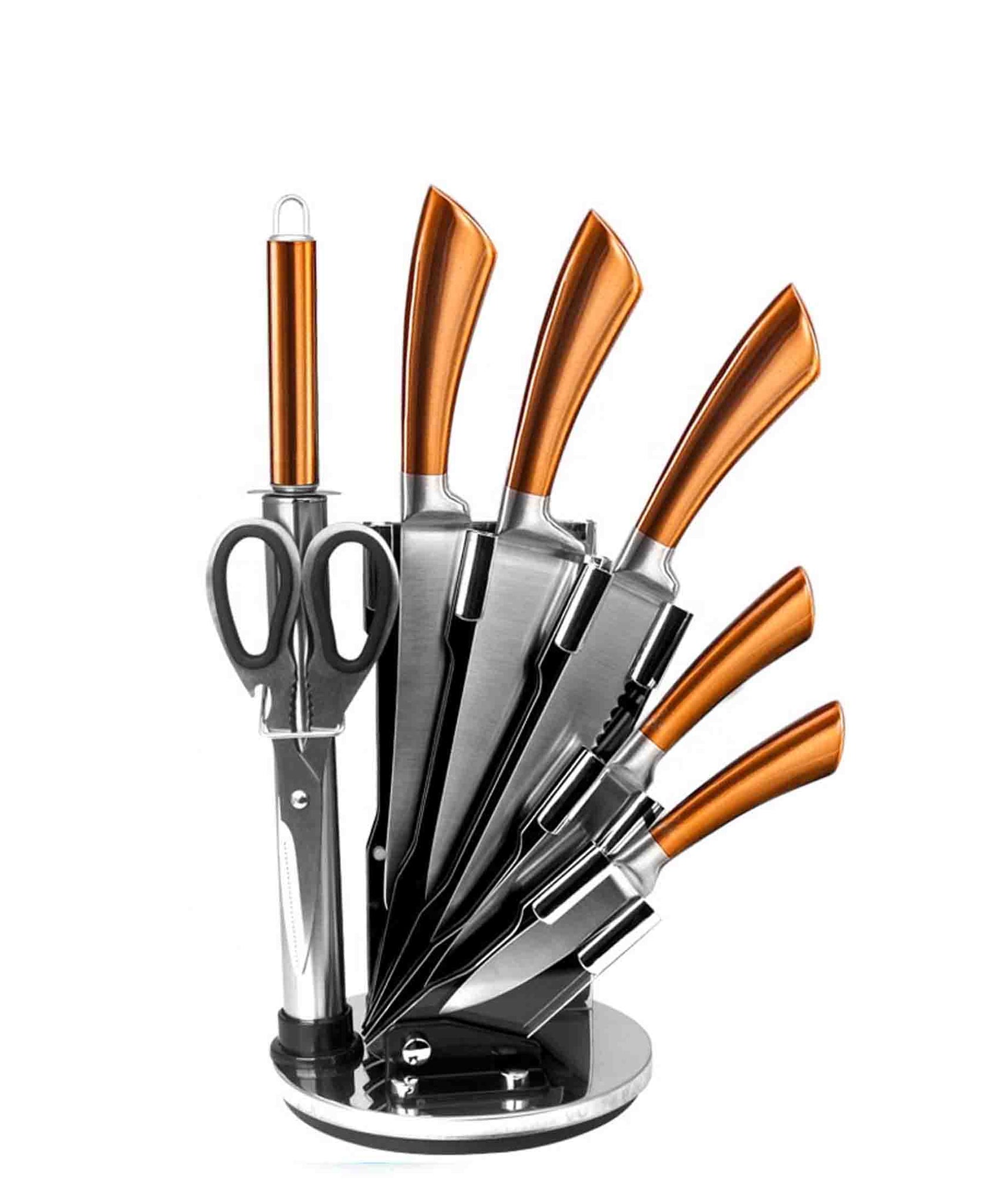 CH 9 Pcs Kitchen Knife Set - Copper Handles – The Culinarium