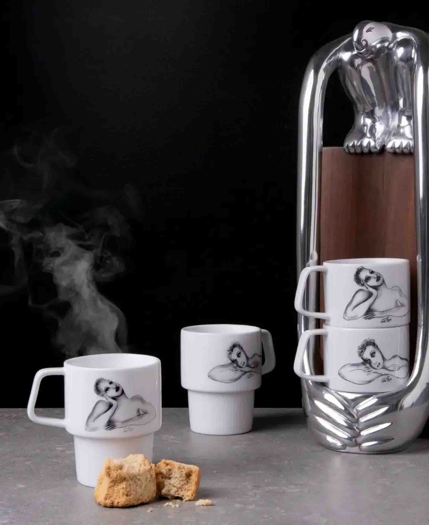 Carrol Boyes 2 Piece Eye To Eye Stackable Mug Set - White – The Culinarium