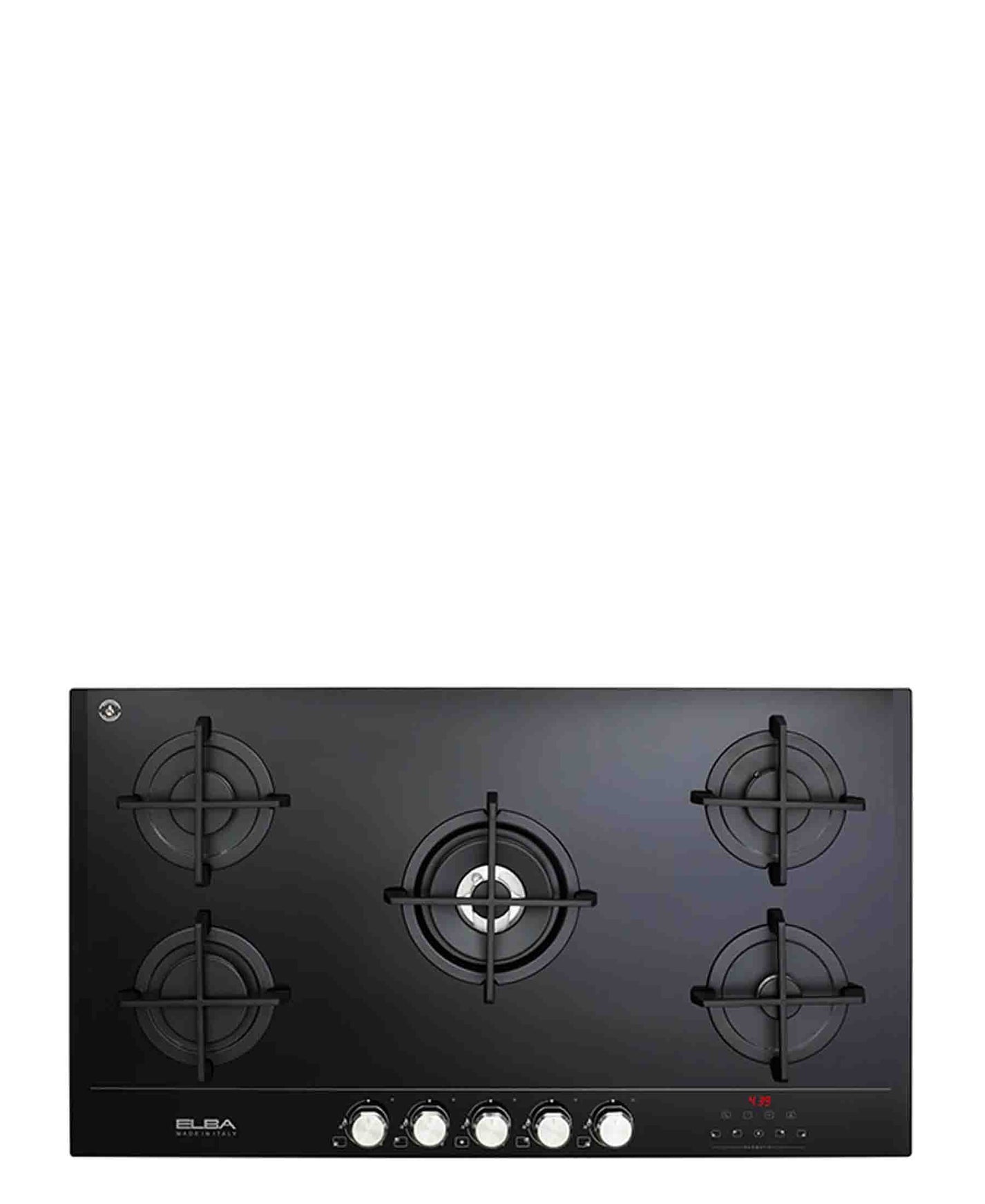 Elba Elio 90cm 5 Burner Glass On Glass Smart Hob - Black – The Culinarium