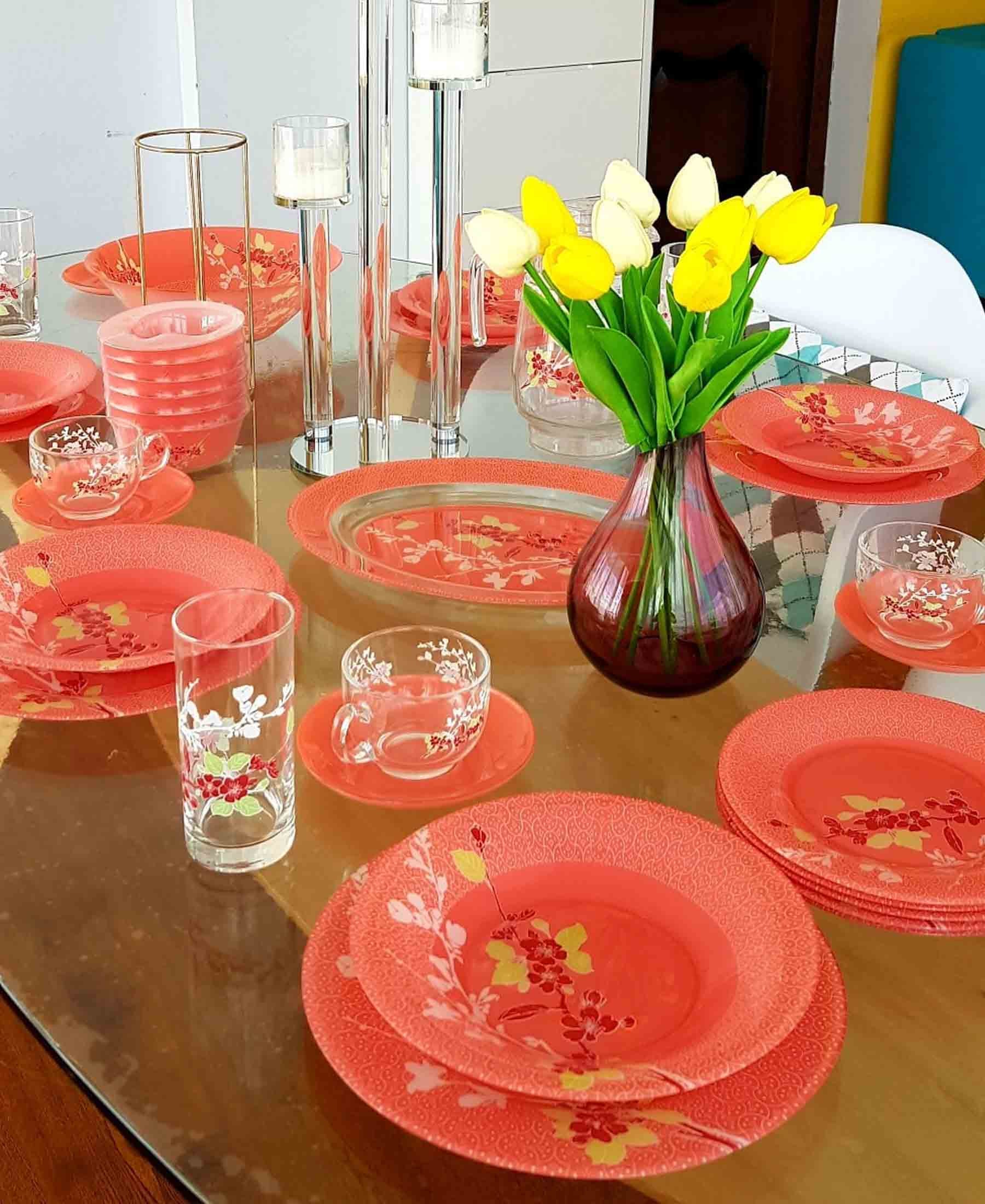 Luminarc Japanese 46 Piece Dinner Set - Pink – The Culinarium