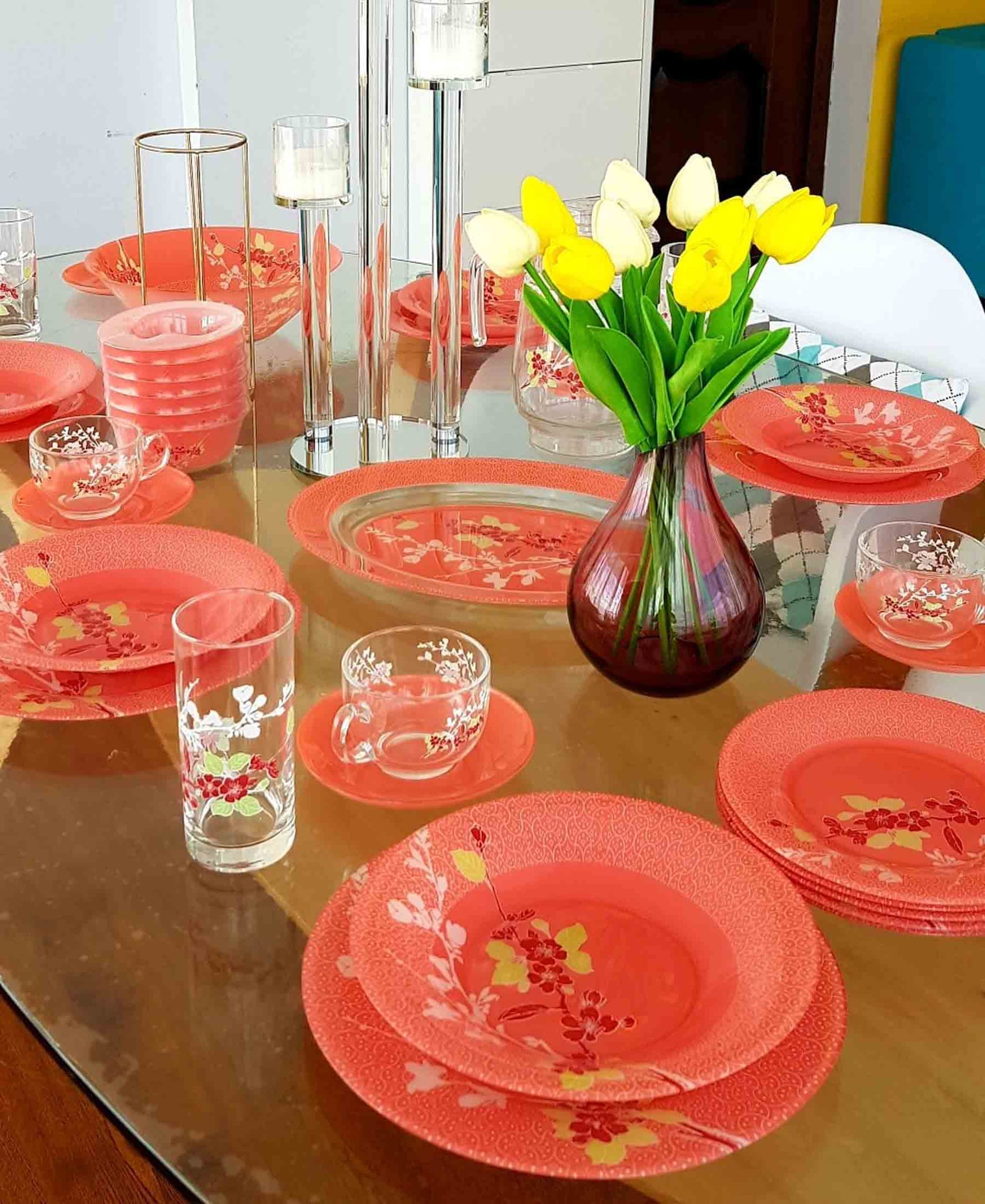 Luminarc Japanese 46 Piece Dinner Set - Pink – The Culinarium