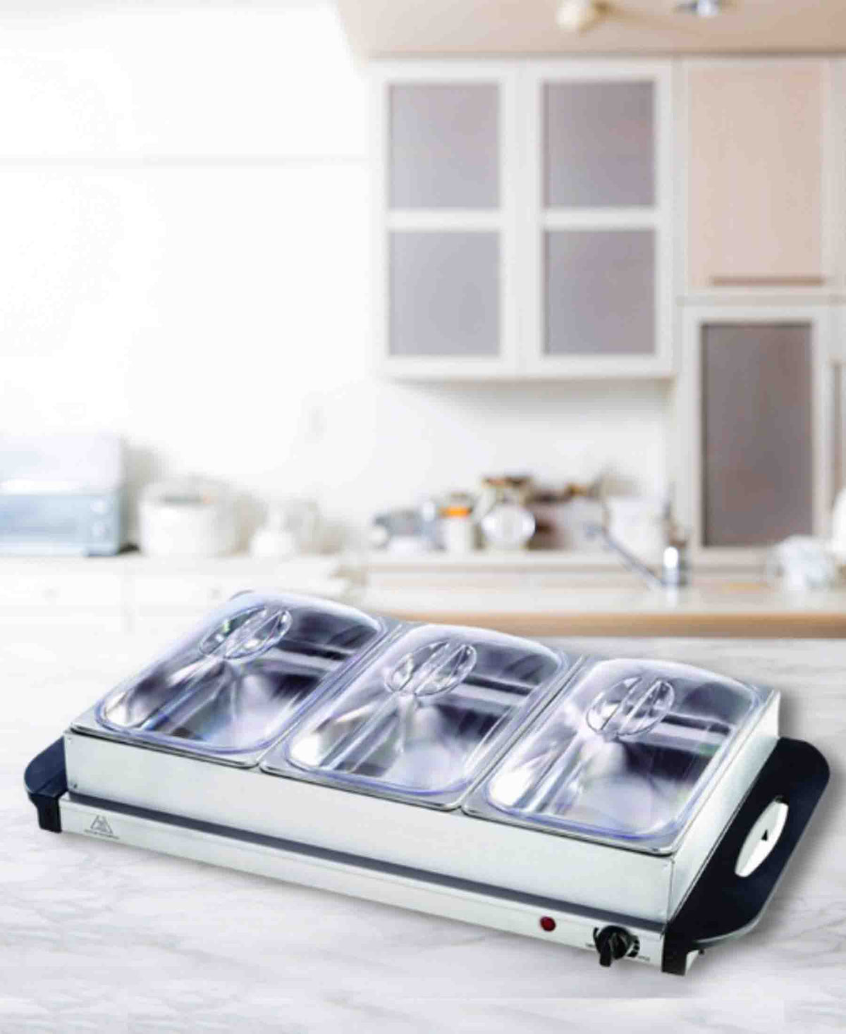 Salton 3 Dish Buffet Server & Hot Tray - Silver – The Culinarium